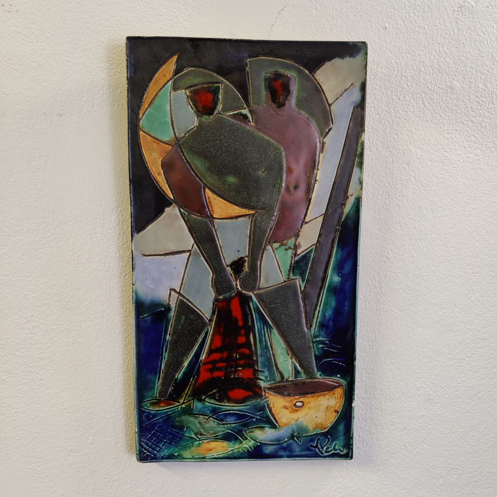 Helmut Schäffenacker - Uniikki keramiikkalaatta - Germany. - ArtKuopio